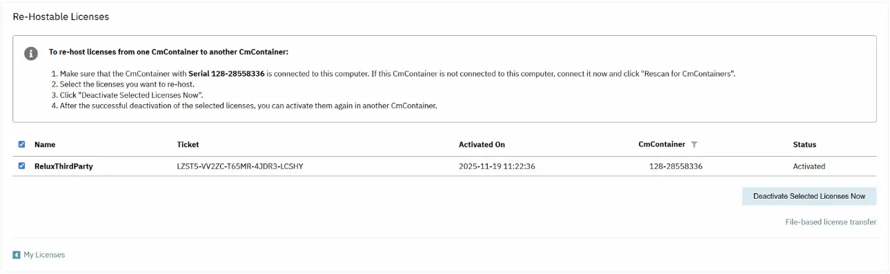 Rehost licences | Knowledge DB | Knowledge Hub
